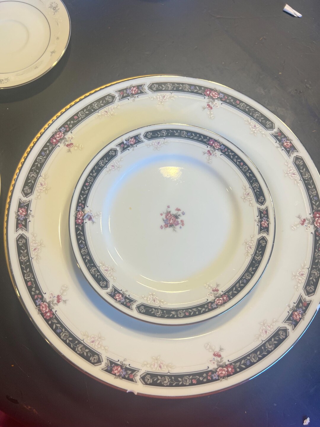 Vintage Royal Prestige Midnight Blue Dinnerware: Fine Bone China Plate ...