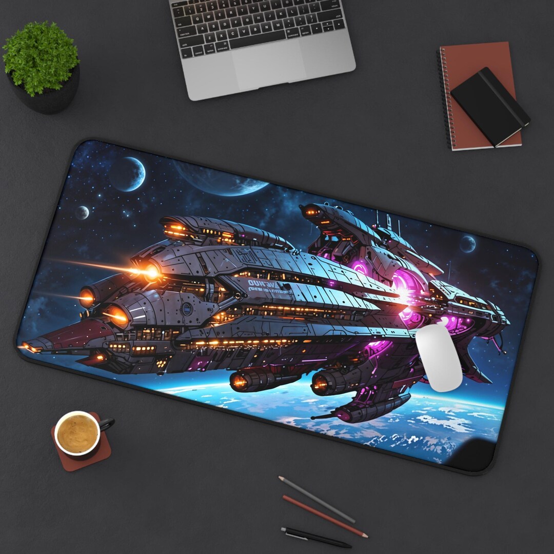 Main Ship Deskmat, Space Mousepad, Galaxy Playmat, Spaceship Desk Mat ...