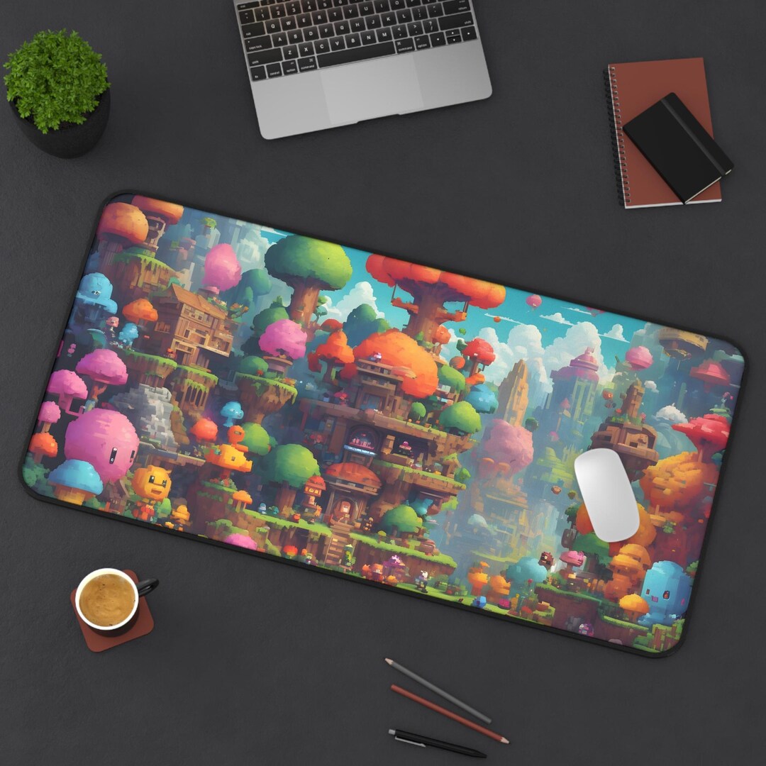 Pixel Art Desk Mat, Retro Game Playmat, Funny Mousepad, PC Gamer ...