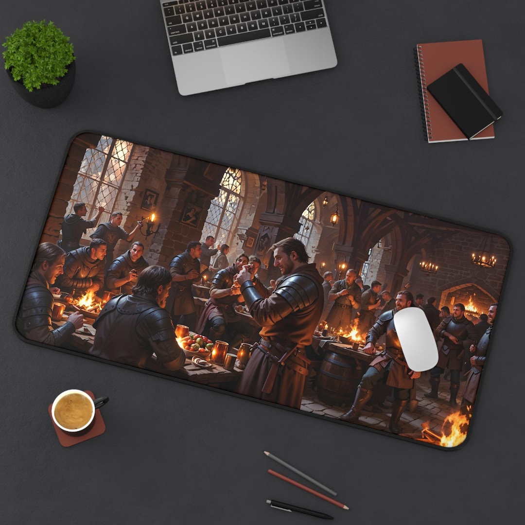 Medieval Feast Desk Mat - Perfect for Gamers, Home Office Decor ...