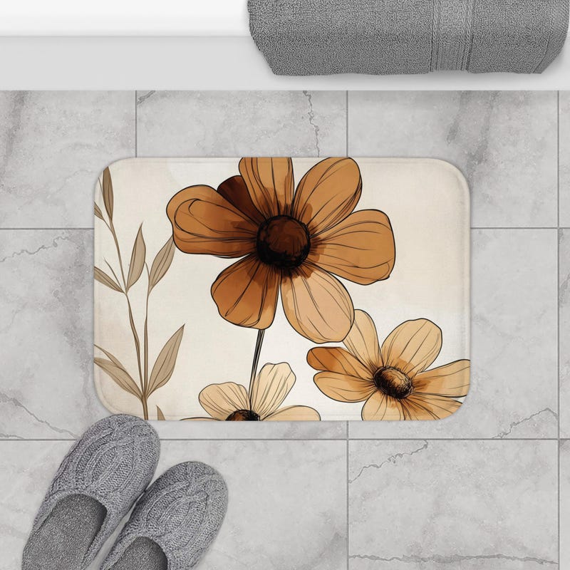 Daisy Bath Mat - Etsy