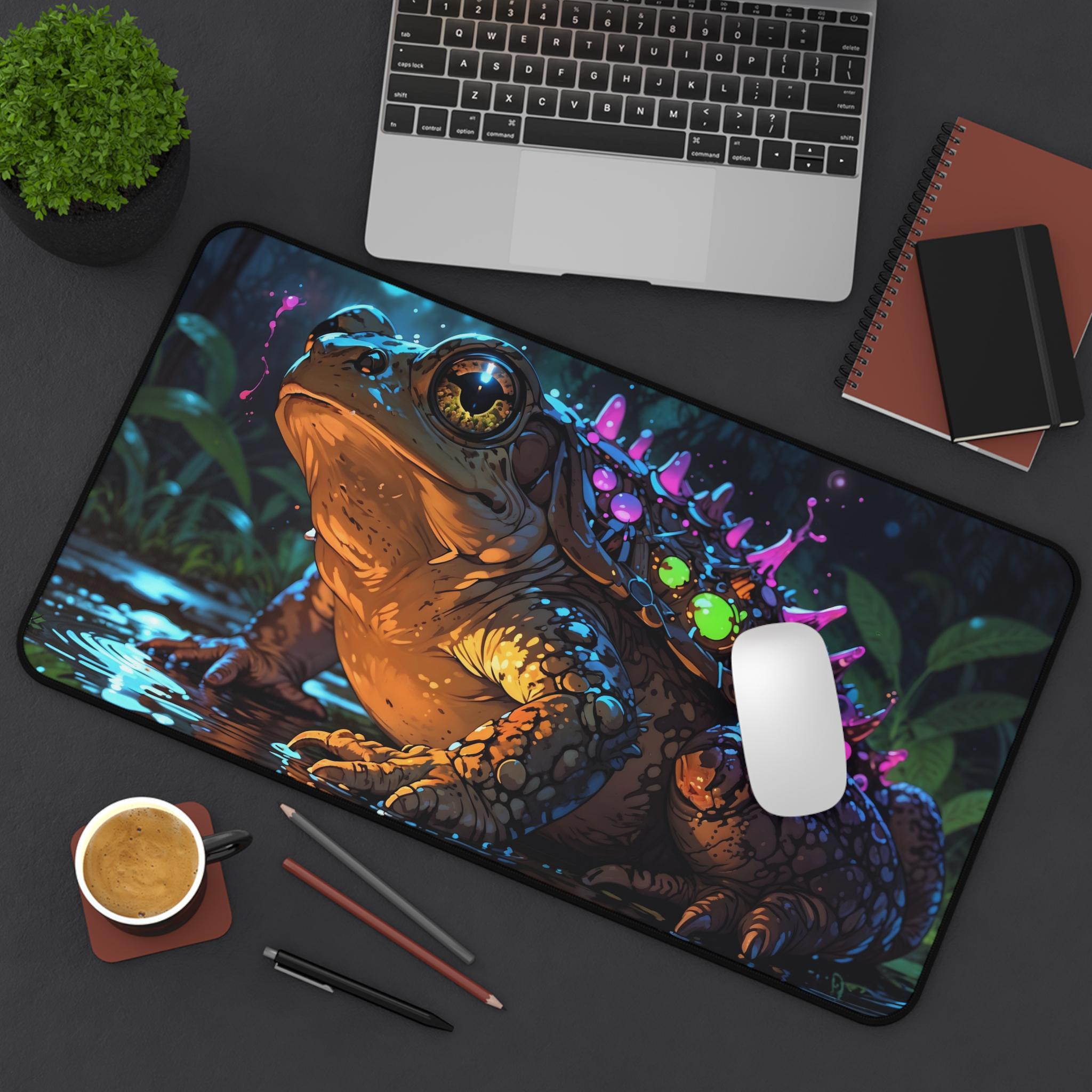 Cute Frog Deskmat, Celestial Animal Mousepad, Jewelry Swamp Playmat ...