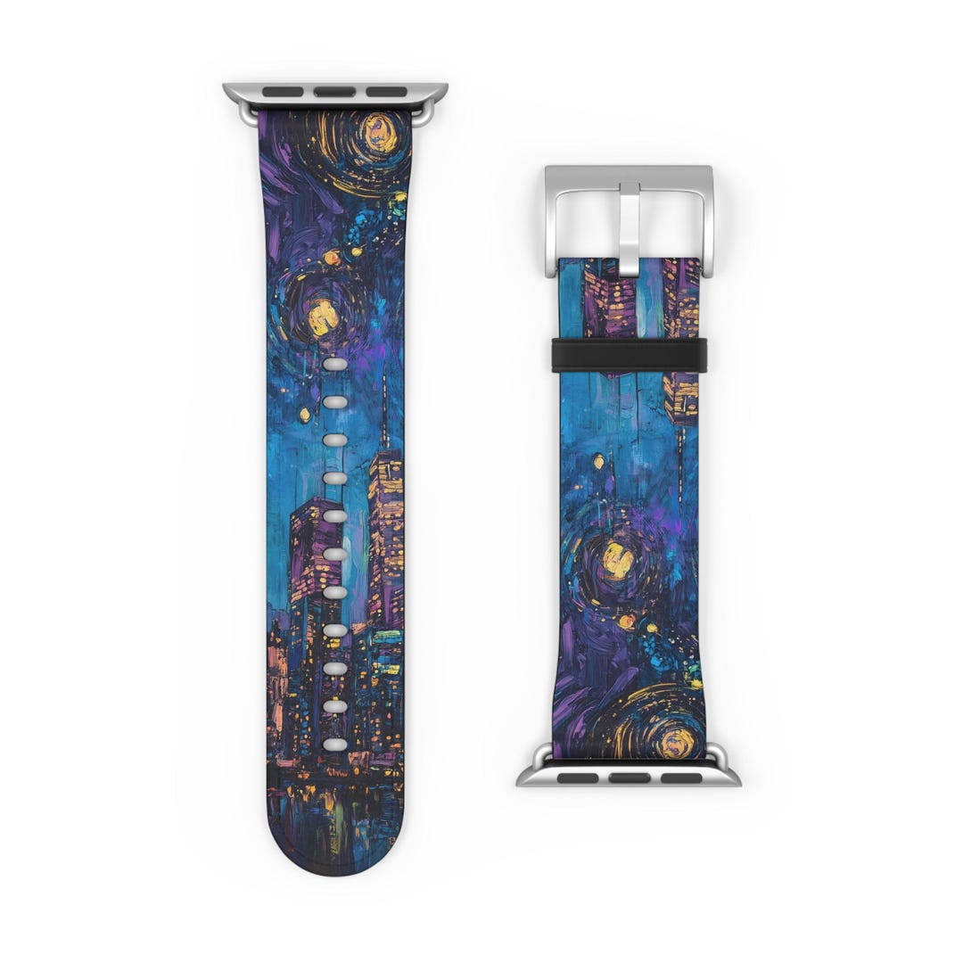 Starry Night Watch Band – Colorful Smartwatch Strap, Unique Gift for ...