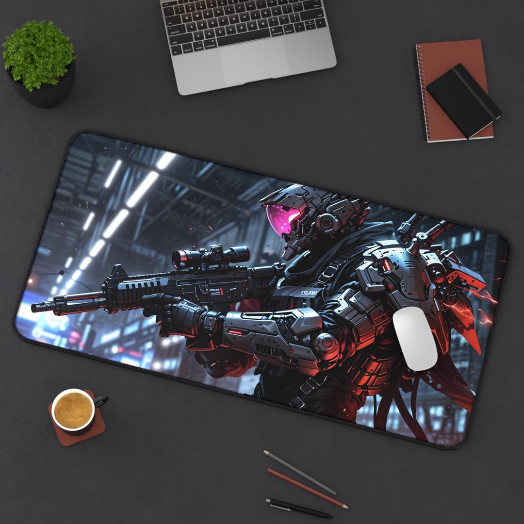 Gaming Desk Mat, FPS Gamer Gift, Esport Team, Sci-fi Mouse Pad, Office ...