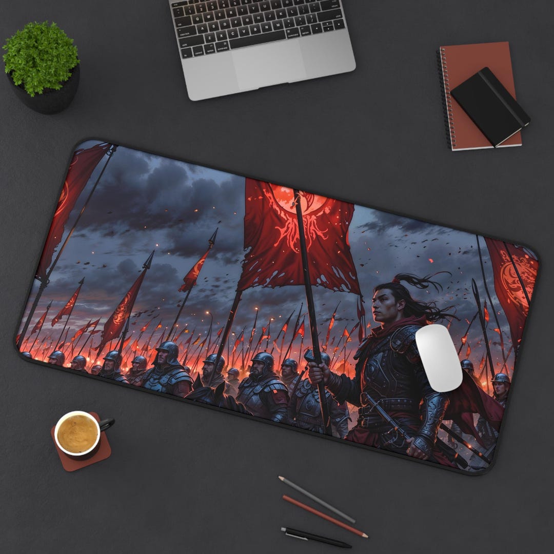 Sunset Chaos Gaming Desk Mat, Red Army Mouse Pad for Gamer Uncle, TCG ...