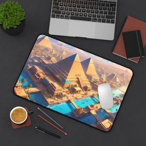 Egyptian Desk Mat - Hieroglyphics Office Mouse Pad, Ancient Egypt ...