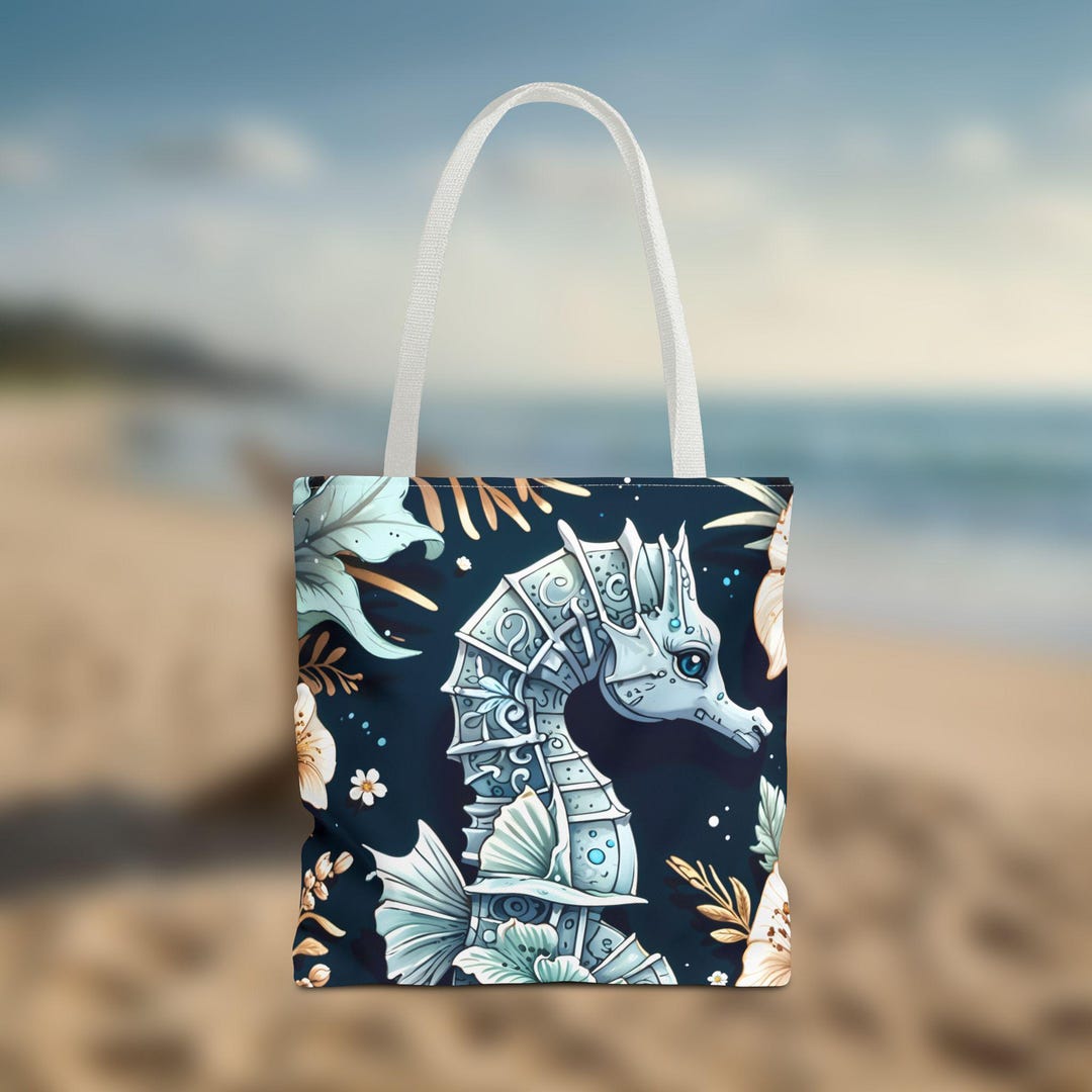 Oceanic Seahorse Tote Bag,best Beach Bags, Eco-friendly Shopping Bag ...