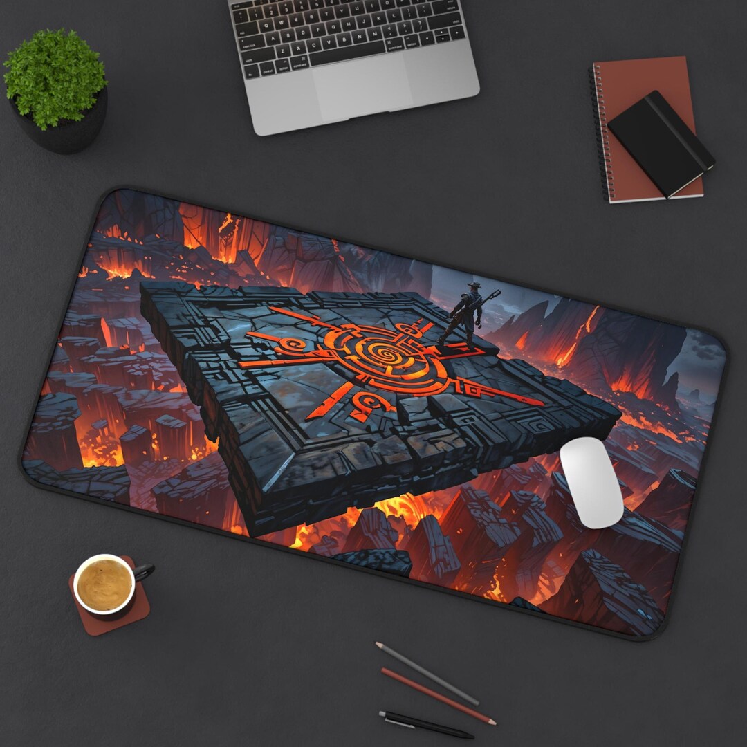 Lava Platform Deskmat, Volcanic Arena Playmat, Large Deskmat for Gamers ...