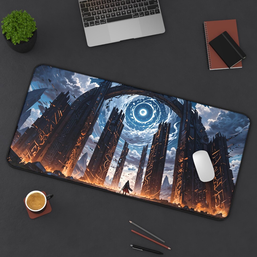 Portal Deskmat - Time Traveller Mousepad, RPG Playmat, Work Desk Setup ...