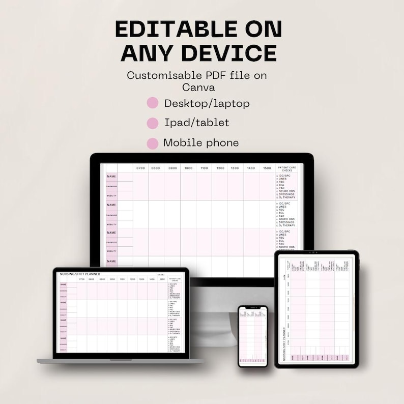Nursing Shift Planner - Etsy Australia