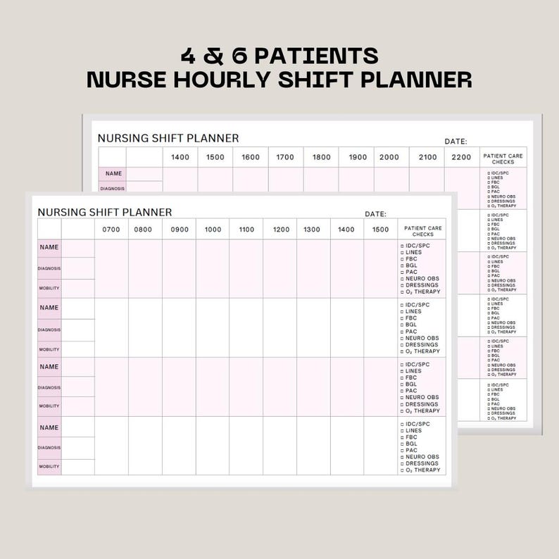 Nursing Shift Planner - Etsy