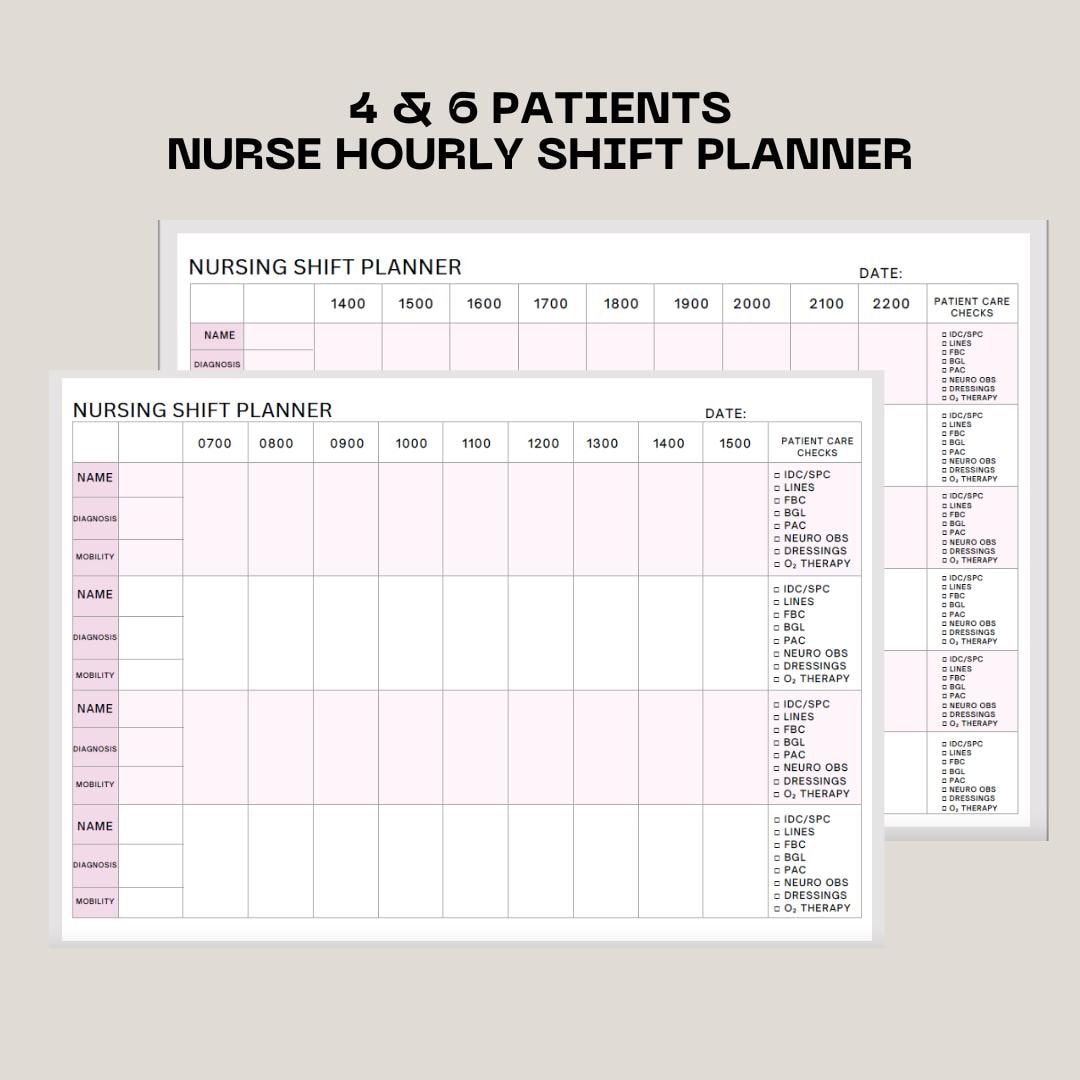 Nursing Shift Planner - Etsy Australia