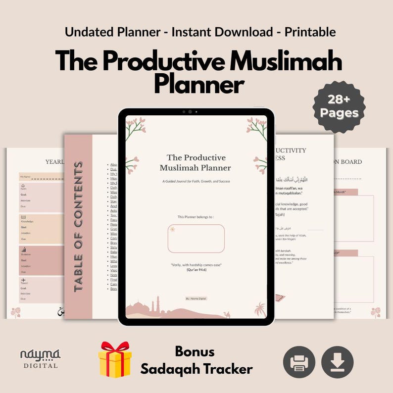 Productive Muslimah Planner | Islamic Digital Planner for Women | Faith ...