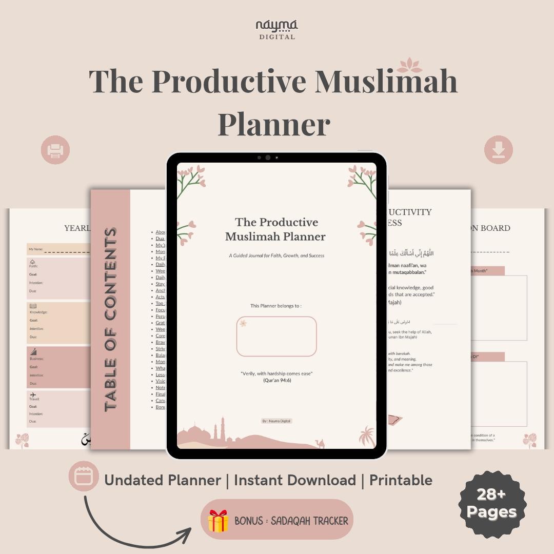 Productive Muslimah Planner | Islamic Digital Planner | Faith-based ...