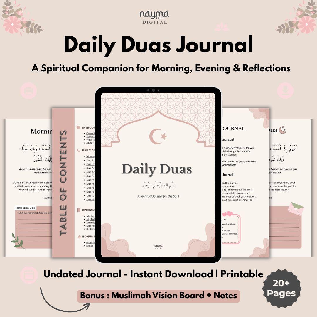 Daily Duas Journal | Islamic Prayer Journal for Muslim Women ...
