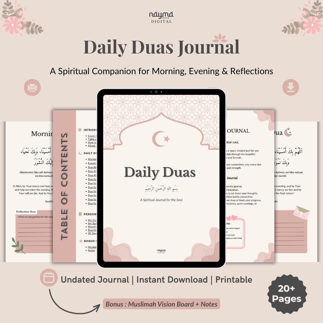 Daily Duas Journal PDF • Islamic Prayer & Reflection Journal for Muslim ...