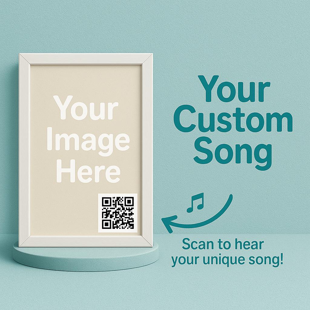 Personalized Wooden Frame With Custom Song QR | Custom Music Gift ...