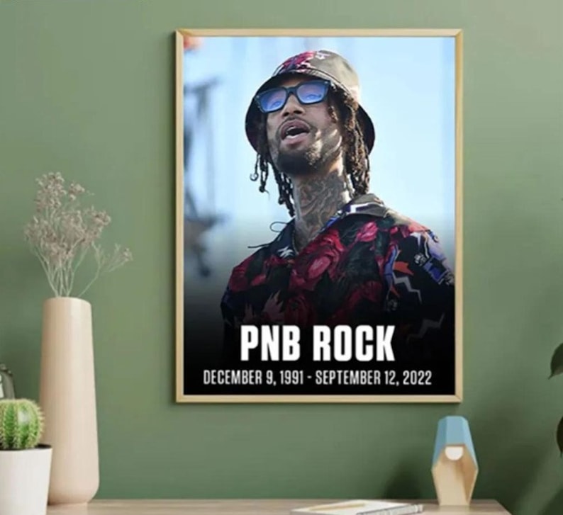In Loving Memory Pnb Rock Rip Poster Canvas Wall Art Thanks - Etsy