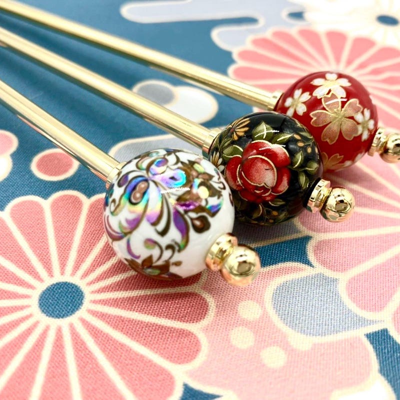 Traditional Japanese Hair Pins - Etsy
