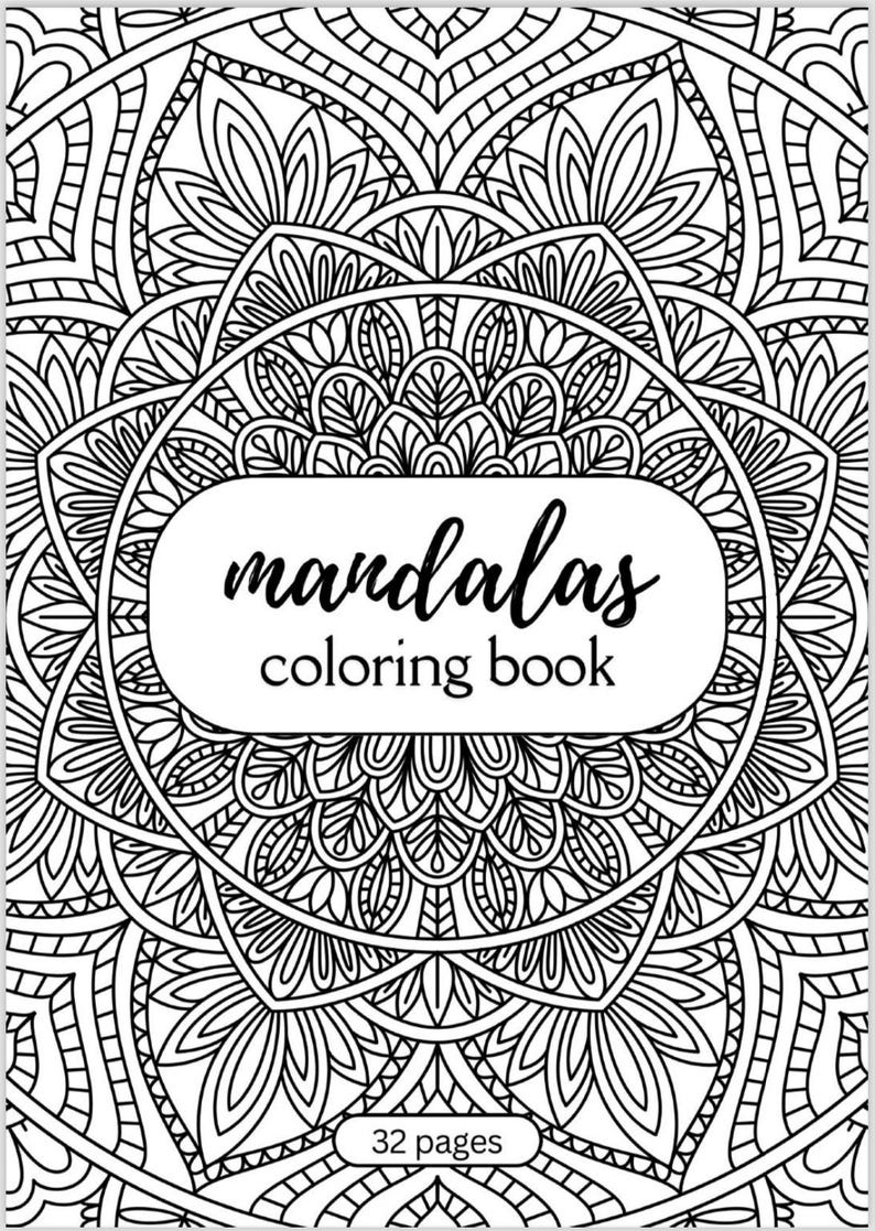 Mandala Coloring Book | 32 Printable Pages | Stress Relief ...