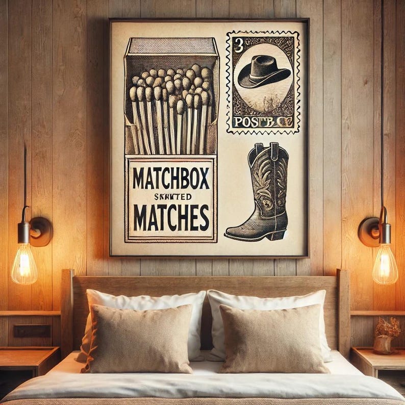 Cowboy Vintage-style Poster - Etsy