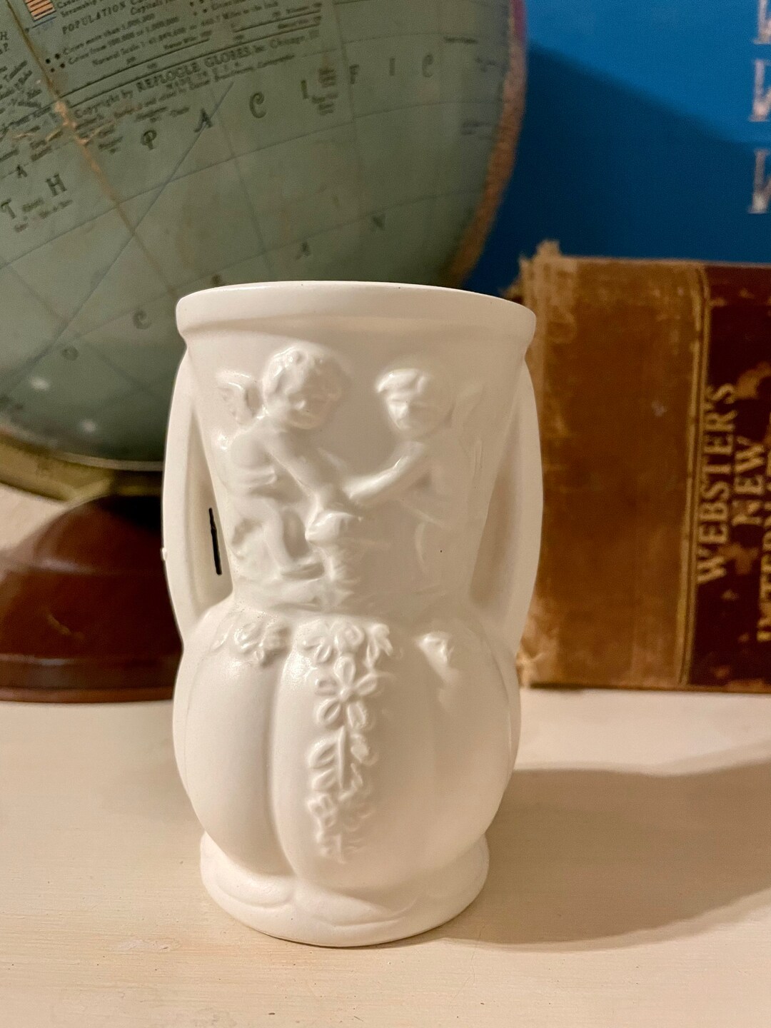 Vintage Relpo Cherub Vase - Etsy