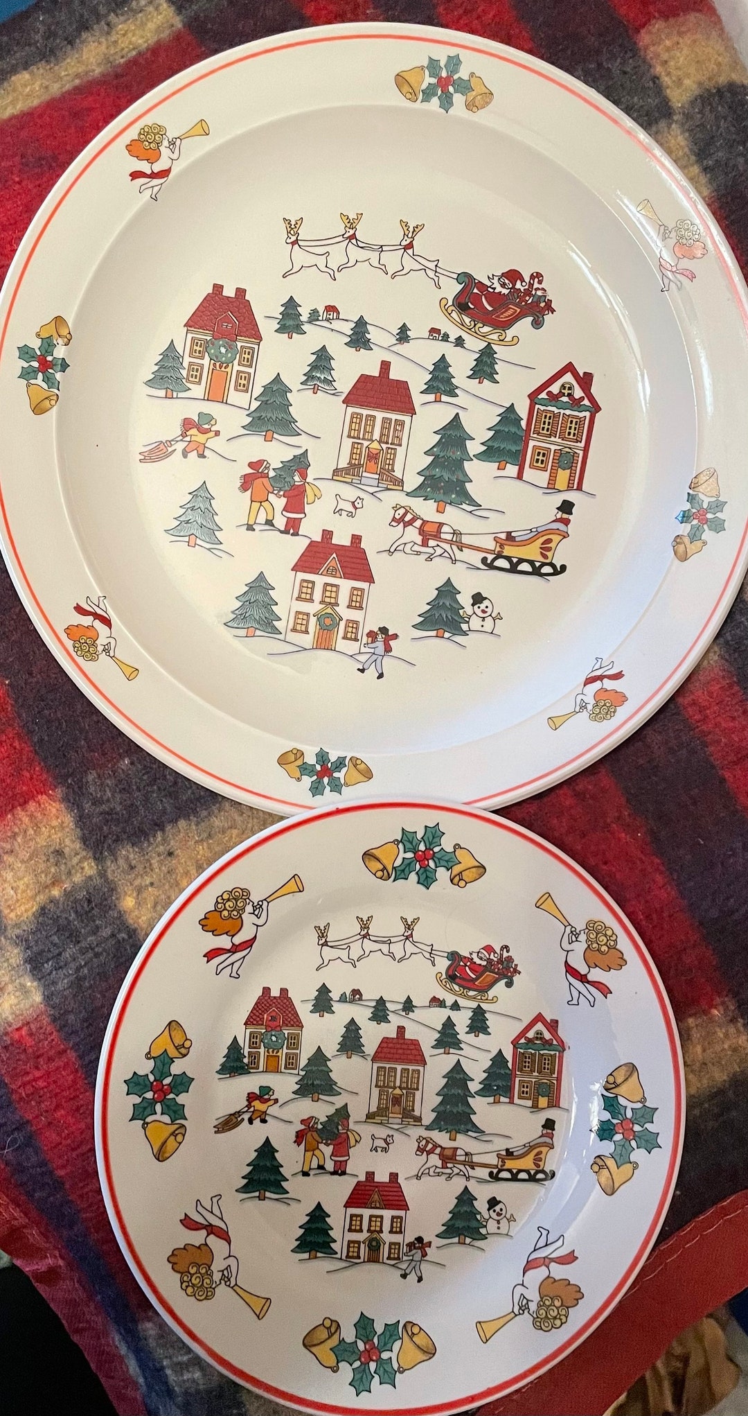 Vintage Jamestown Joy of Christmas Dinner and Salad Plate - Etsy