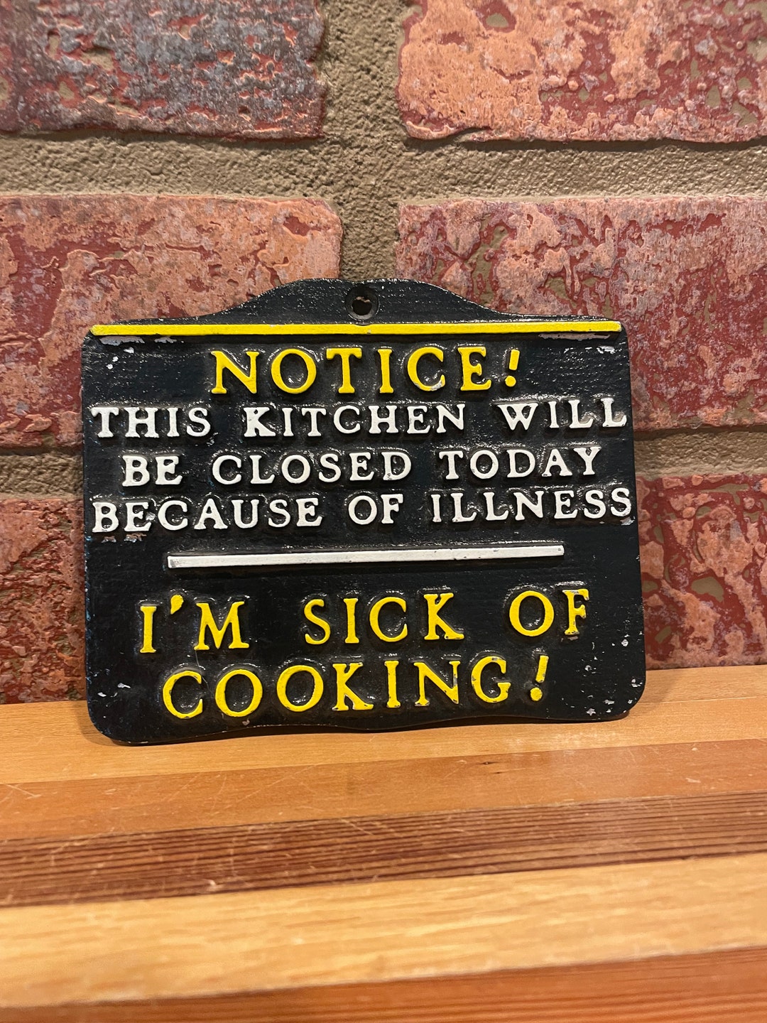 Vintage Cast Iron Sassy Kitchen Plaque - Etsy