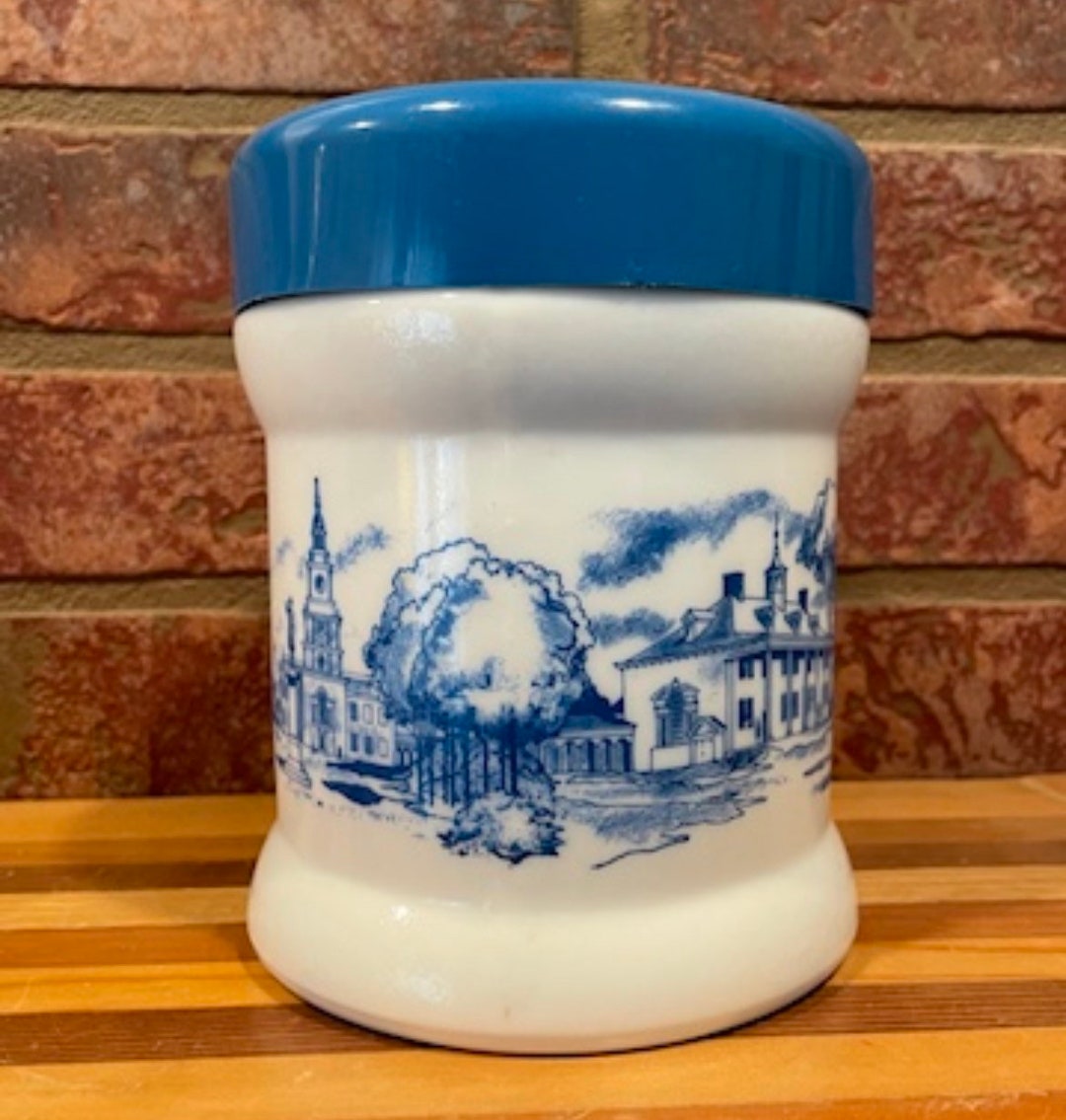 Vintage Milk Glass Kitchen Canister, Boston - Etsy