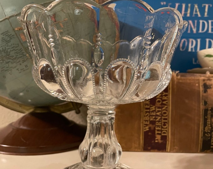 Vintage NUCUT Crystal Footed Candy Compote Dish Bowl - Etsy