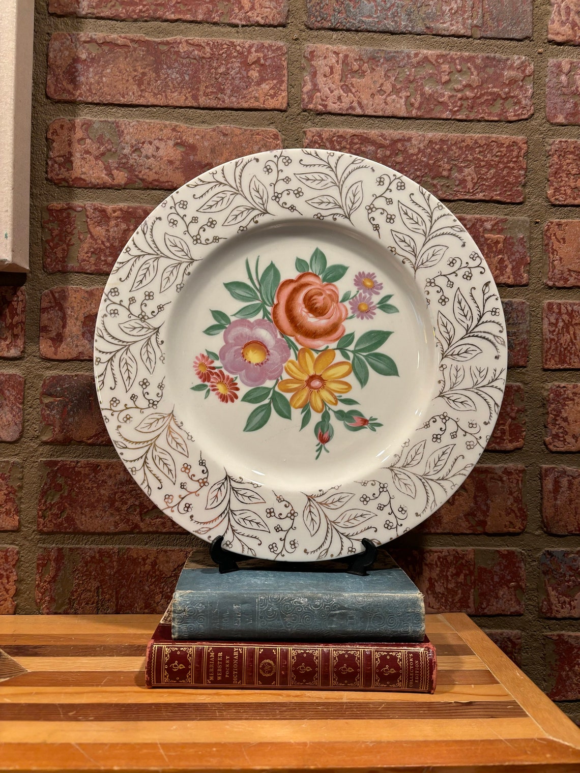 Vintage Floral Atlas Plate FREE SHIPPING - Etsy