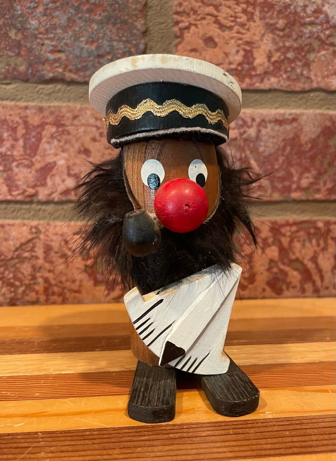 Vintage Wooden Ship’s Captain Figurine - Etsy
