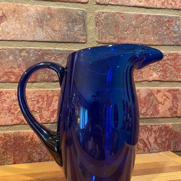 Cobalt Blue Pitcher - Etsy