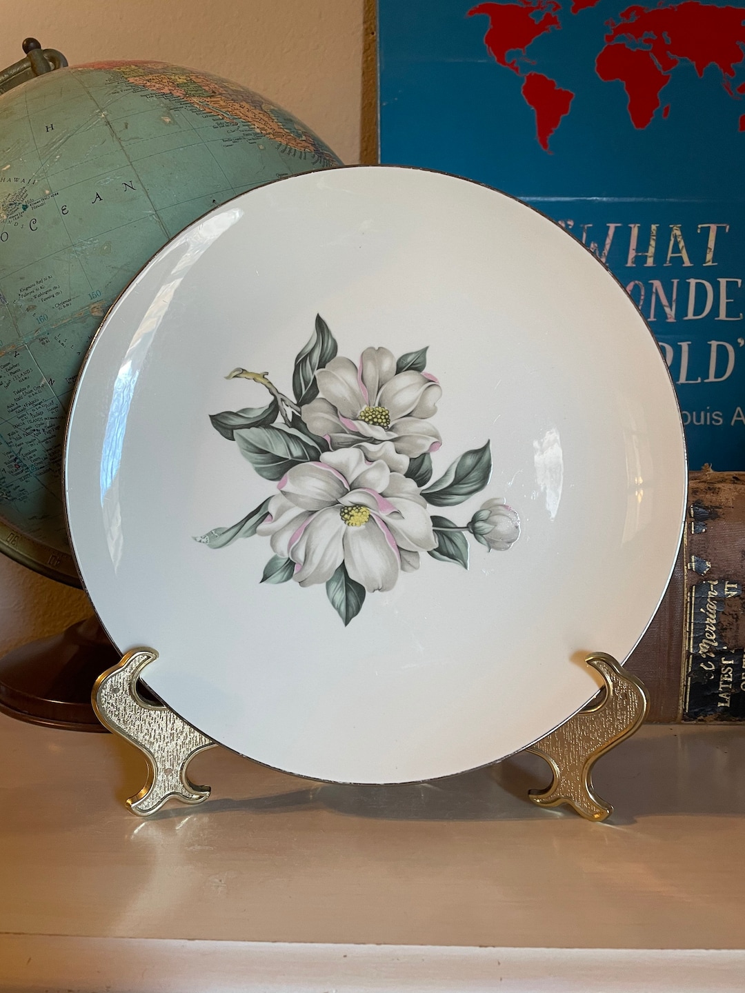 Vintage Homer Laughlin Floral Plates - Etsy