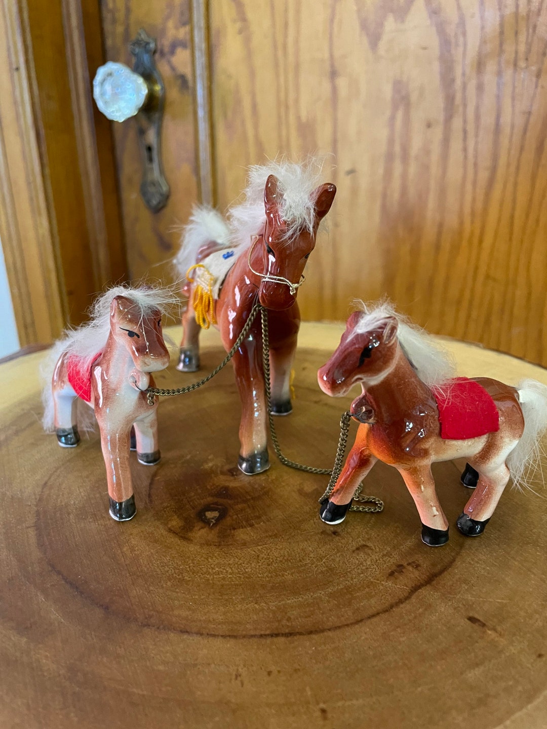 Vintage Horse and Colt Figurine Set - Etsy