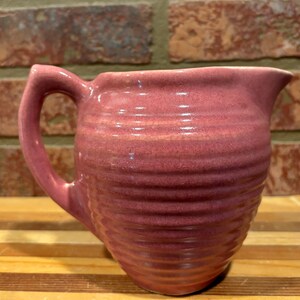 Vintage Pink Ribbwd Pottery Small Pitcher Creamer FREE SHIPPING - Etsy