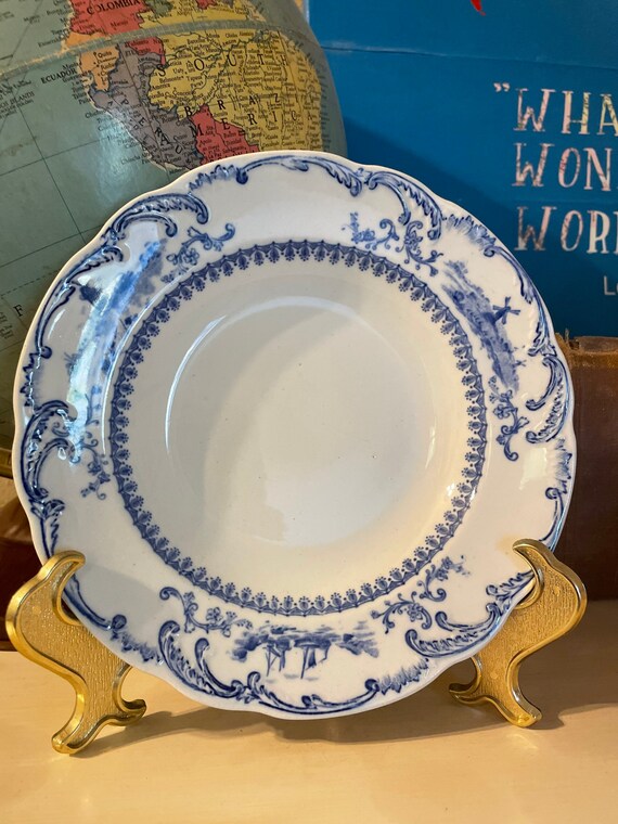 Vintage Ridgway Porcelein Delft Salad Plate - Etsy