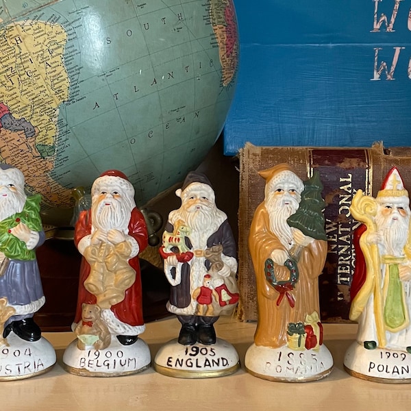 Santas Around the World Figurines - Etsy