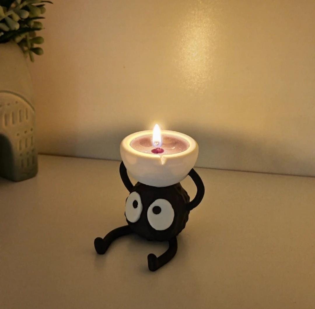 Studio Ghibli Susuwatari Candle Holders, Original Gift, Art, Candle ...