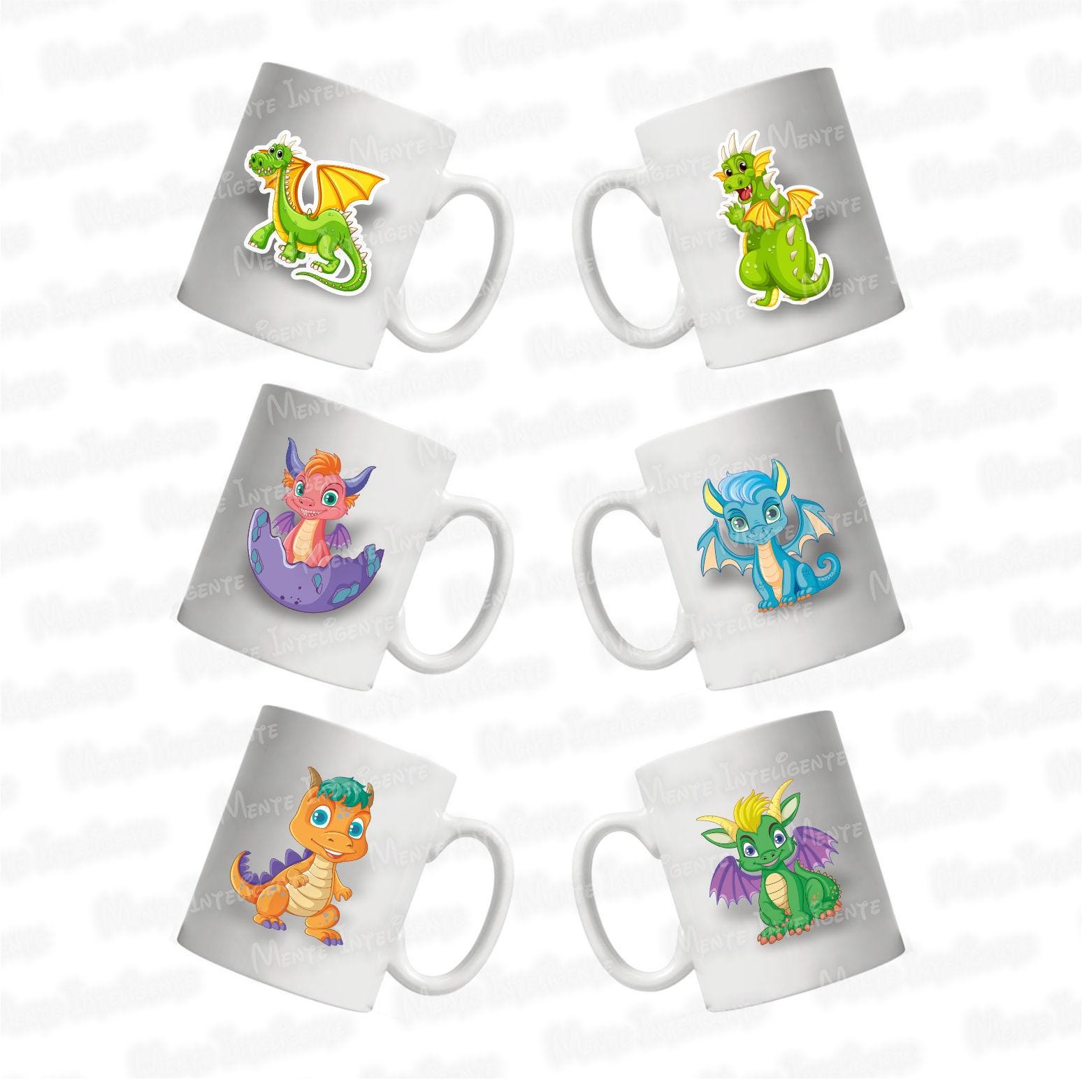 Cartoon Baby Dragon Collection Set - Etsy