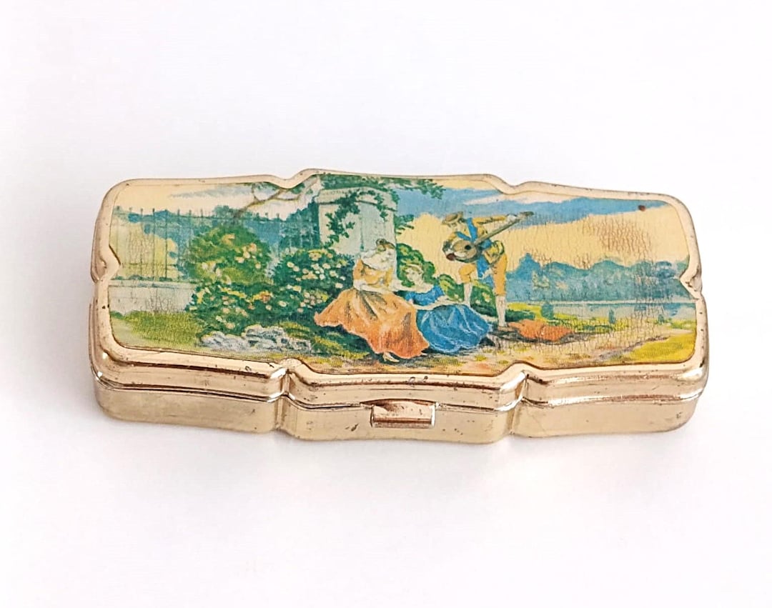 Vintage Japanese Rococo Style Trinket Box | Mid-century Brass Snuff ...