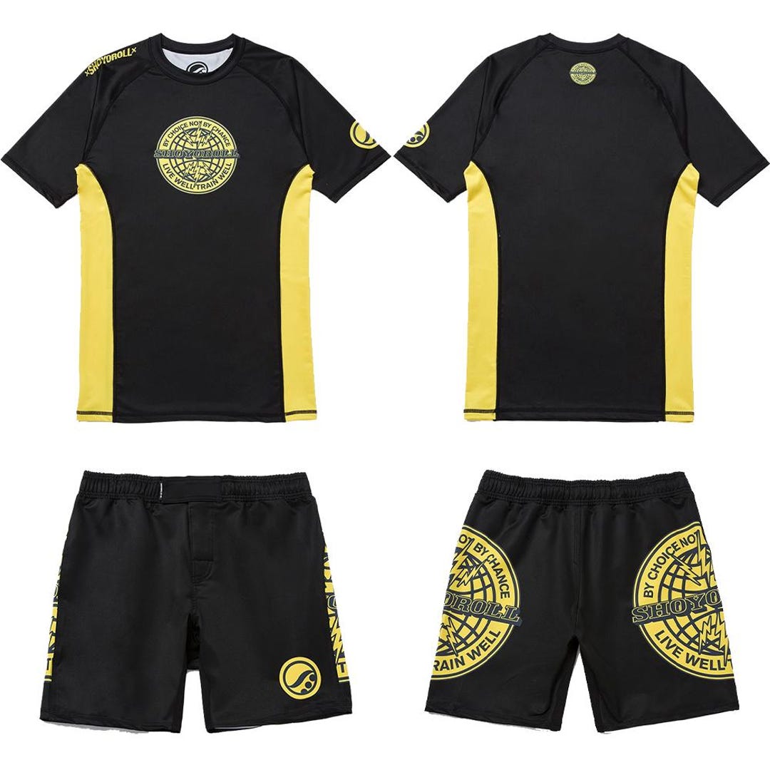 Shoyoroll Moon Rock Competitor Rash Guard SS and Training Fitted Shorts ...