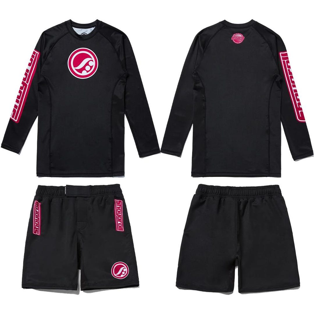 Shoyoroll Crimson Competitor Training Rash Guard LS and Training Fitted ...