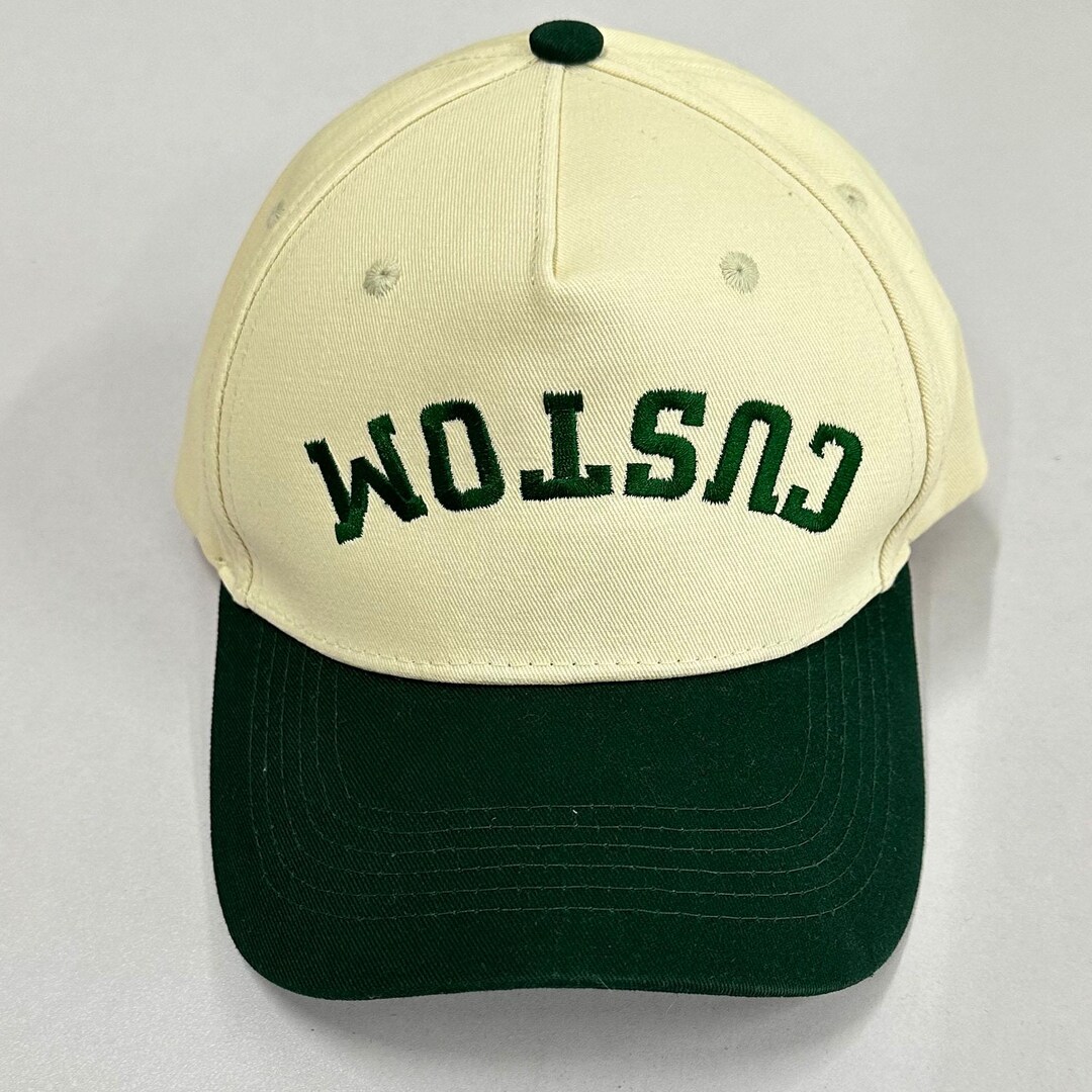 Personalized Upside Down Text Snapback: Custom Embroidered Baseball Cap ...