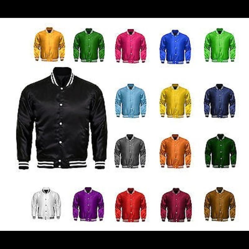 Custom Satin Varsity Jacket: Personalized Unisex Design - Etsy