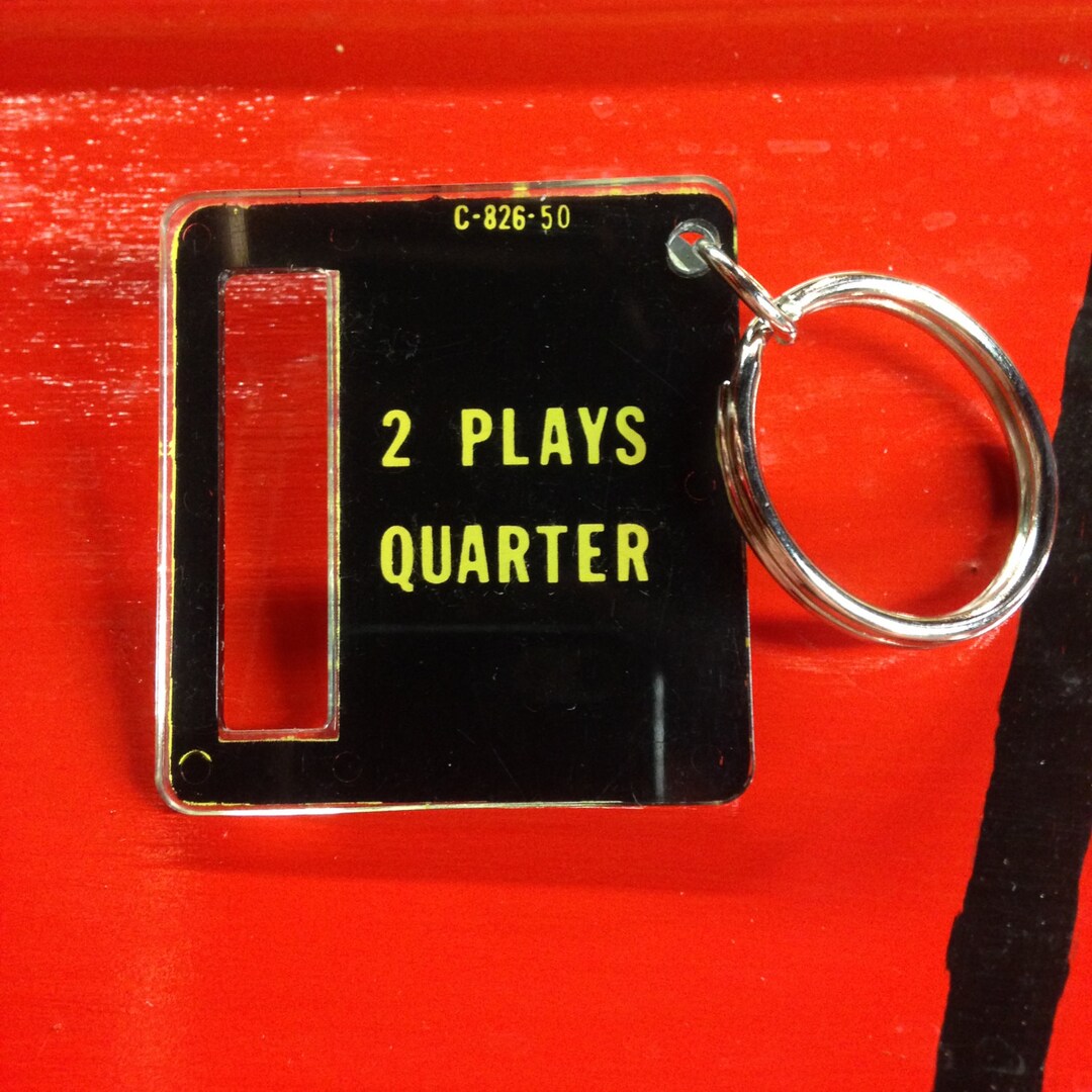Pinball Coin Slot Keychain - 2 Plays Quarter - Etsy