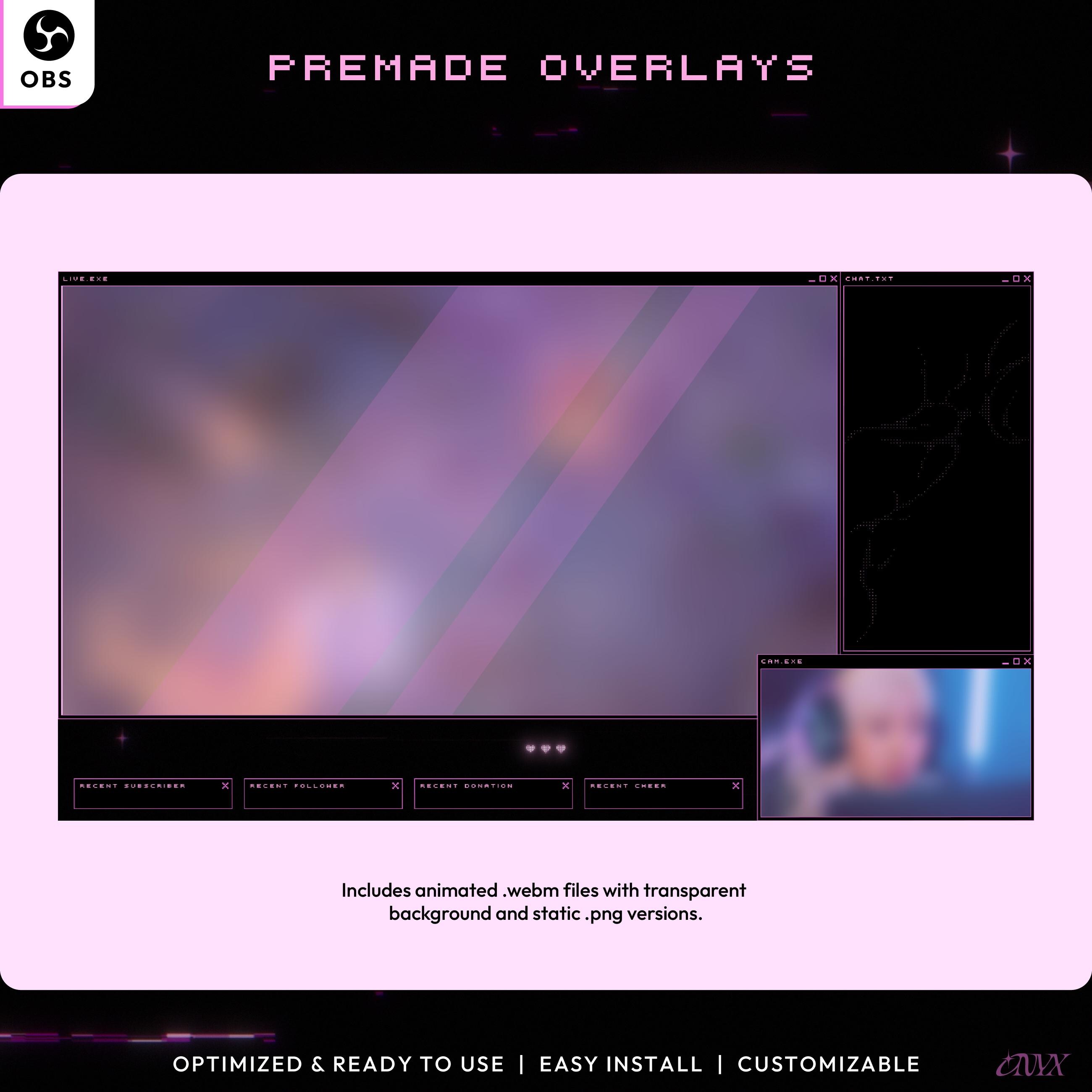 Cyber Goth Glitch, Animated Twitch Overlay Package, Cyberpunk Style ...