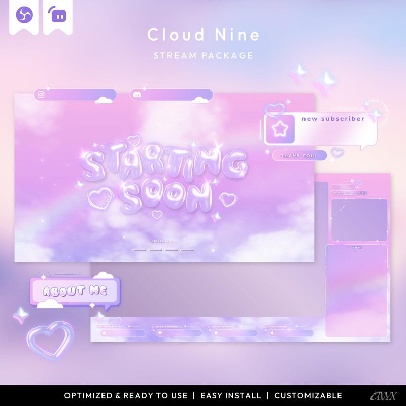 Obs Overlay Cloud - Etsy