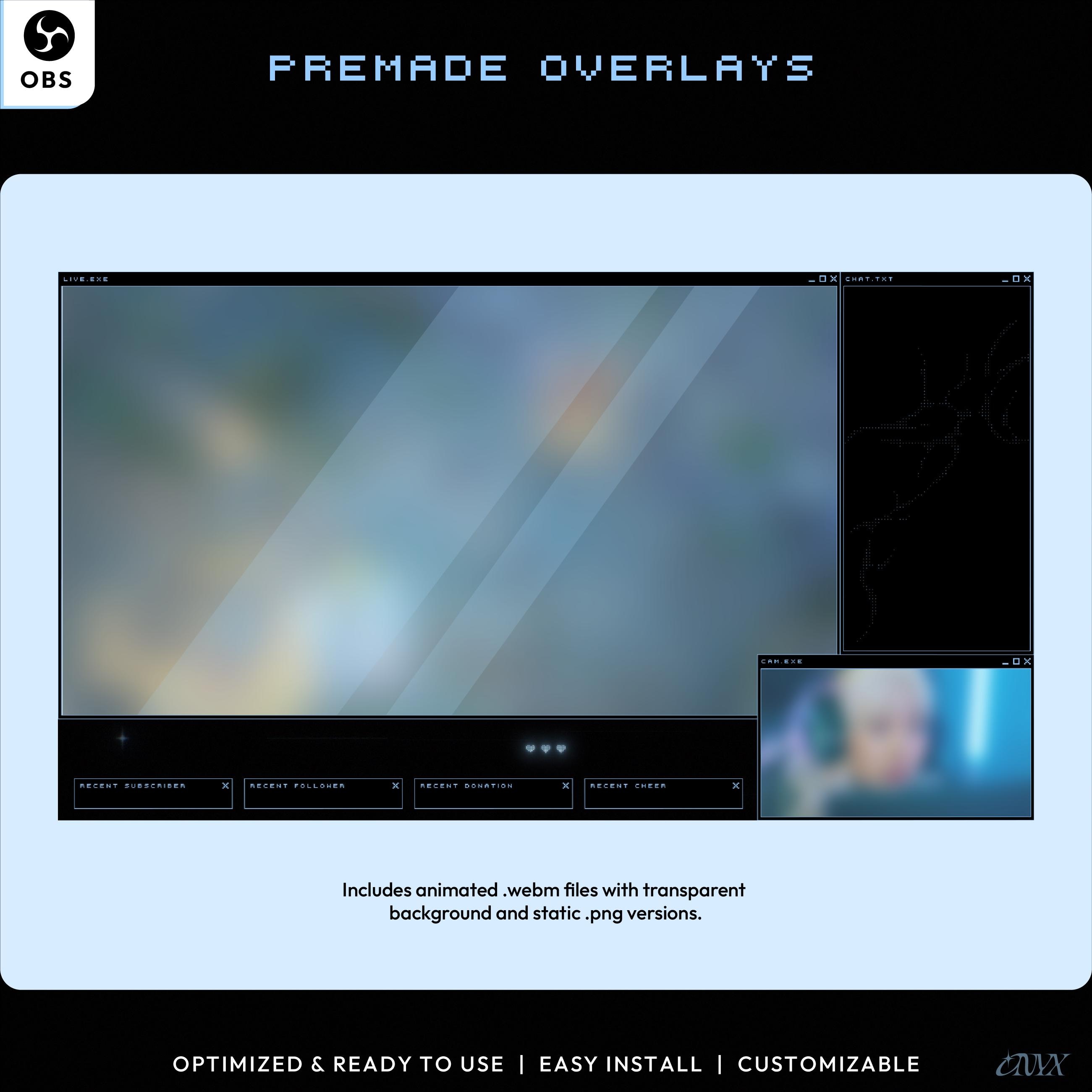 Cyber Goth Glitch, Animated Twitch Overlay Package, Cyberpunk Style ...