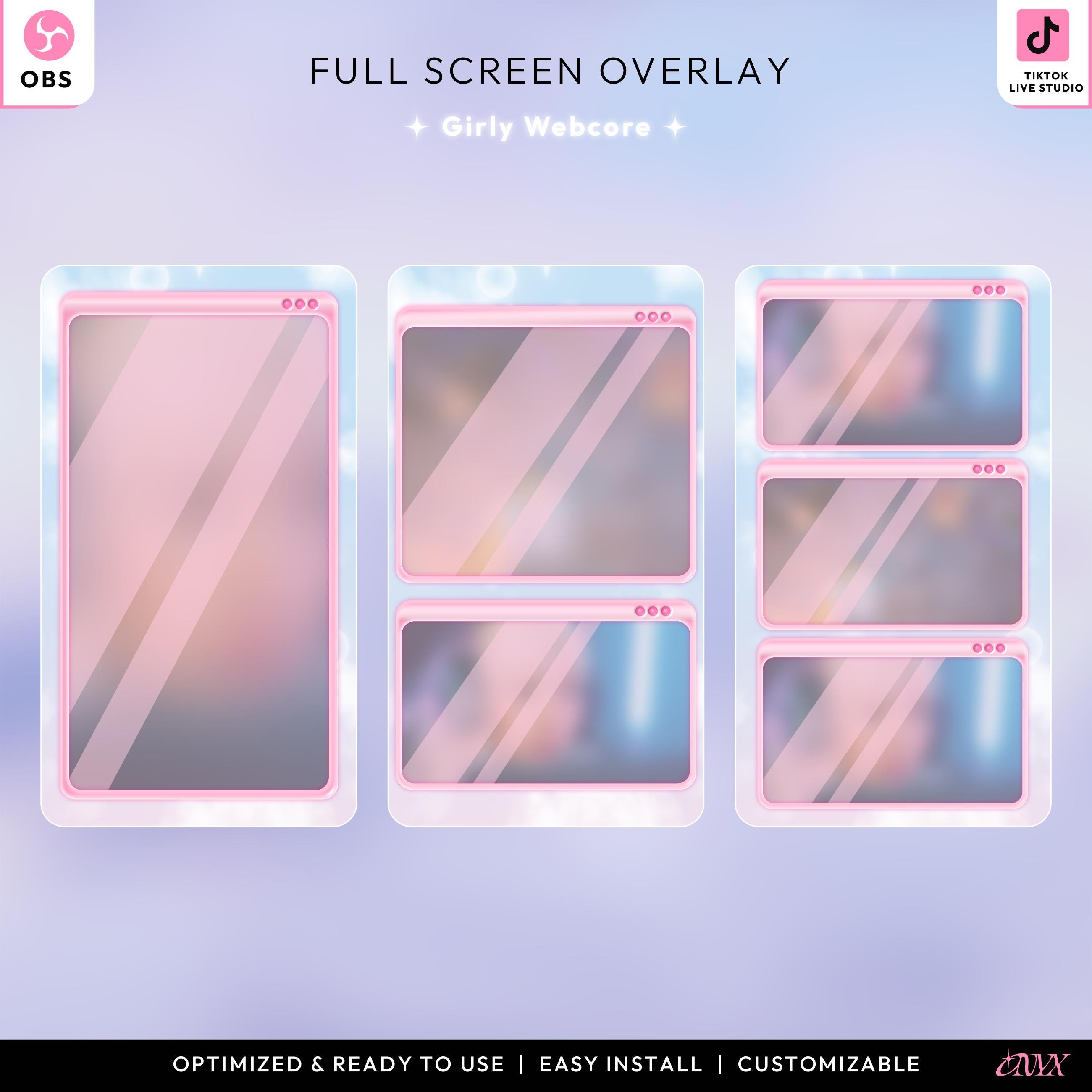 Girly Webcore Theme Overlay Pack for Tiktok, Y2K Vibes for Your Lives ...